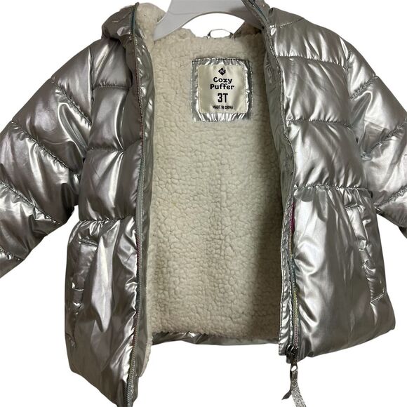 Cozy Puffer | Jackets & Coats | Cozy Puffer Toddler Girls 3t Silver ...